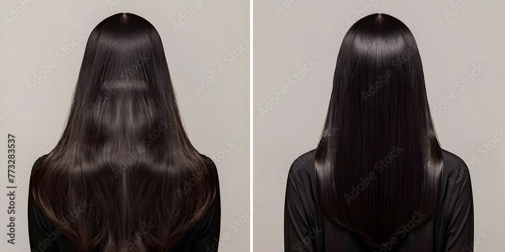 Foto de Before and after photo of hair transformation after receiving ...