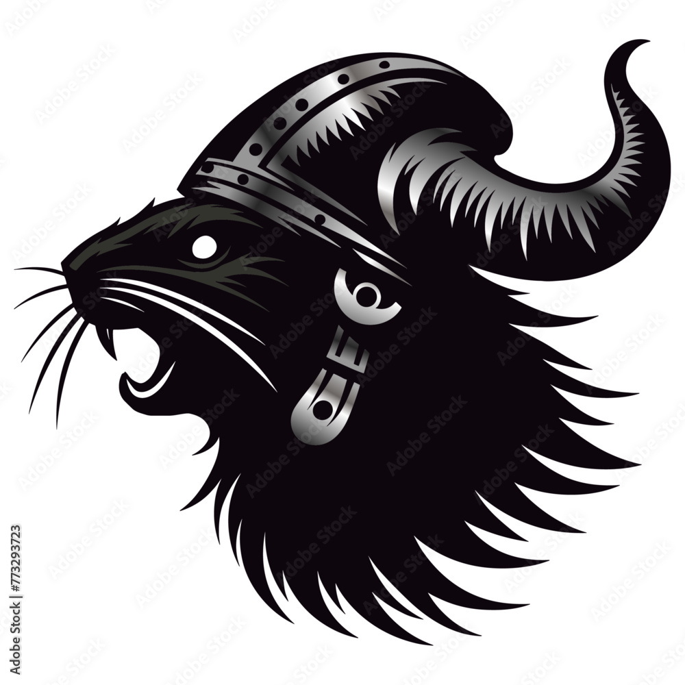 This compelling artwork features an anthropomorphic rat as a formidable ...