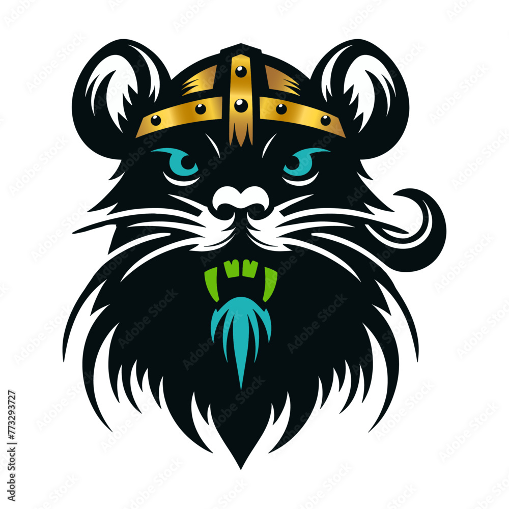 Poster This compelling artwork features an anthropomorphic rat as a ...