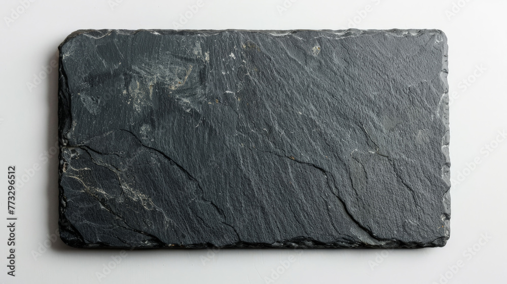 Black slate rectangle with rounded corners on white background, top ...