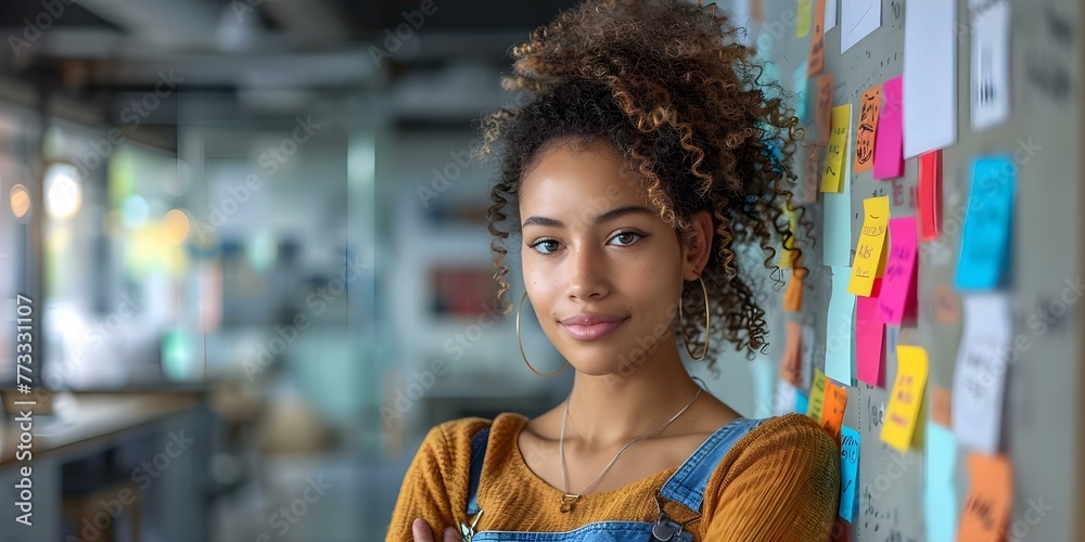 Brainstorming UX Design Strategy with Colorful Sticky Notes on Office ...