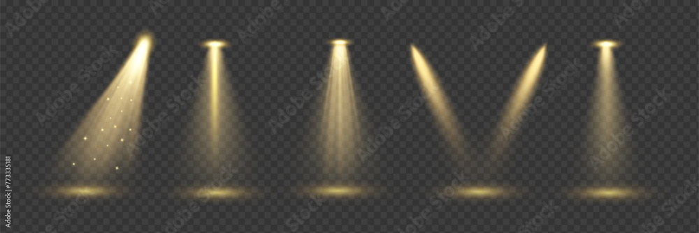 Illumination backlight effects 3d realistic vector illustration set ...