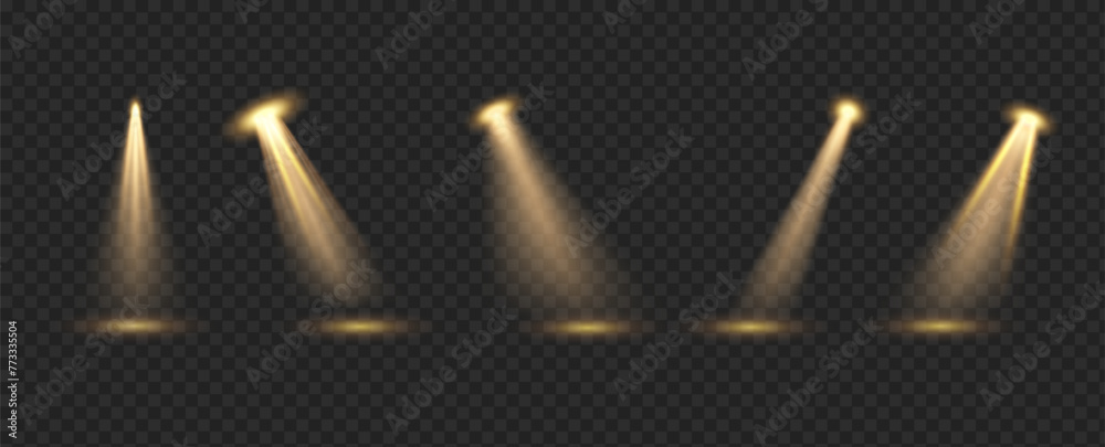 Illumination backlight effects 3d realistic vector illustration set ...