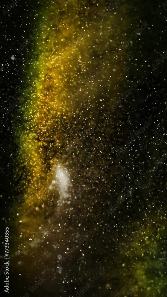 Vertical Green and Yellow Trippy Light Particles 4K Loop features ...