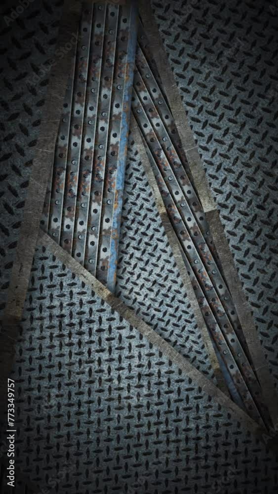 Vertical Metal Plates Shifting Zoom 4K Loop features plates of ...