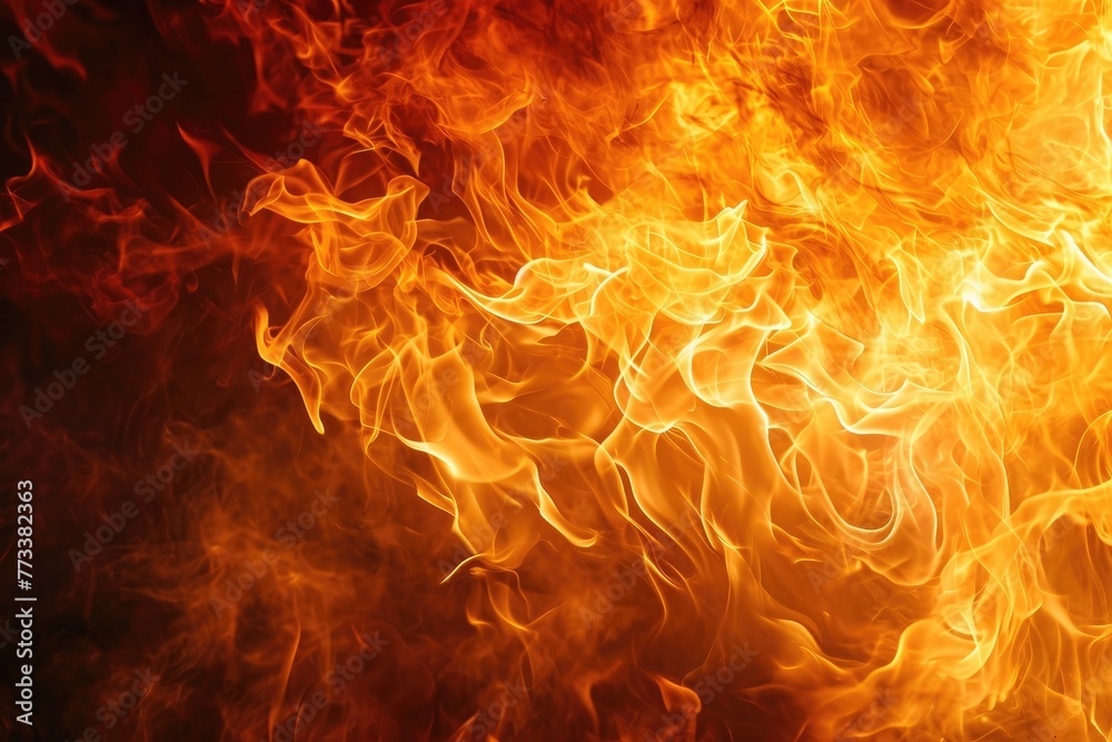 Fiery background with intense flames creating a powerful visual impact ...
