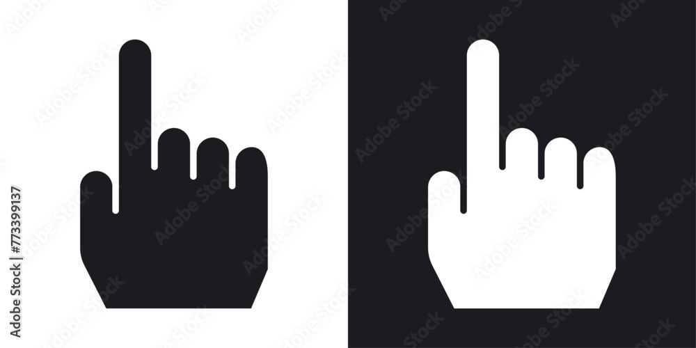 Click Action and Finger Icons. Interactive Pointer and Hand Cursor ...