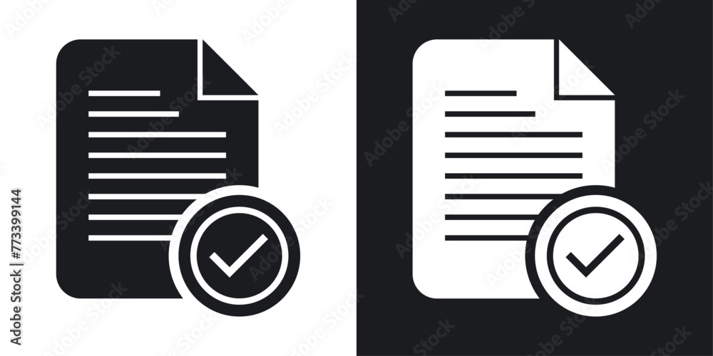 Document Validation and Acceptance Icons. Official Endorsement and ...