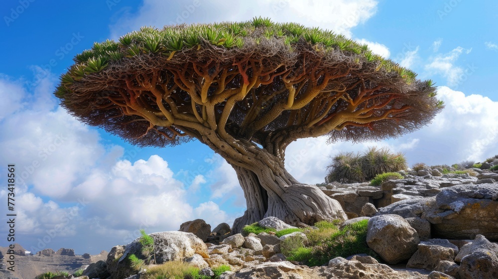 Dragon Tree of Socotra Island: Endemic Plant from Desert, Exoticism of ...