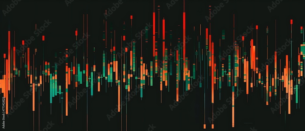 Stock market exchange candlestick chart graph macro, closeup. Forex day ...