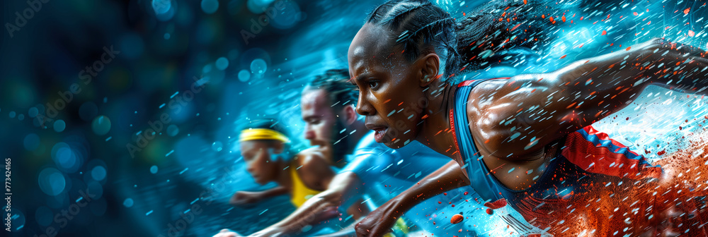Participants in the Olympic Games: athletes of different genders and ...