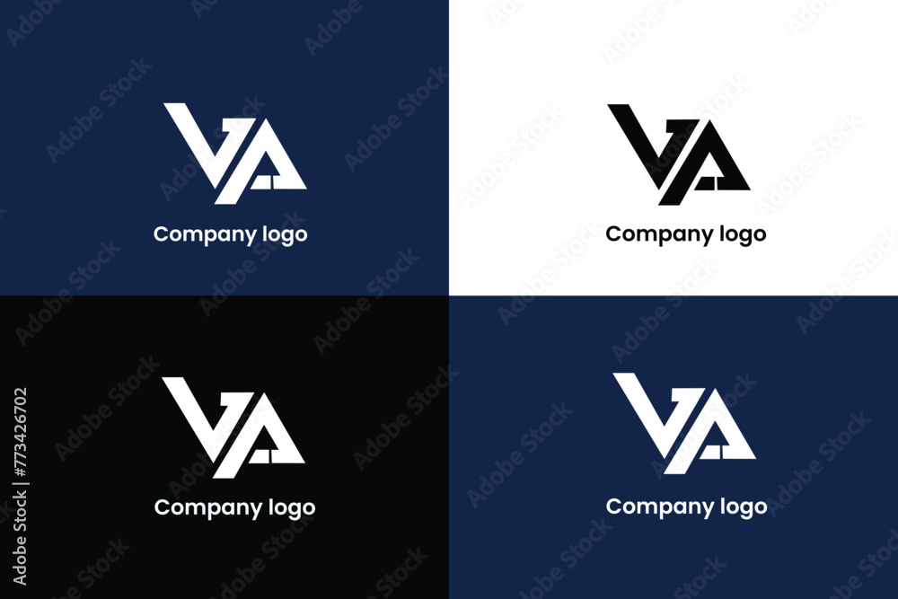 letter v logo, letter va logo, letter 7 logo, letter va company logo ...