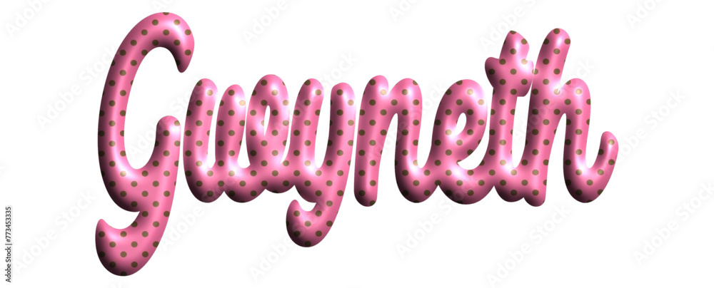 Gwyneth- pink color with dots, fabric style -name - three-dimensional ...