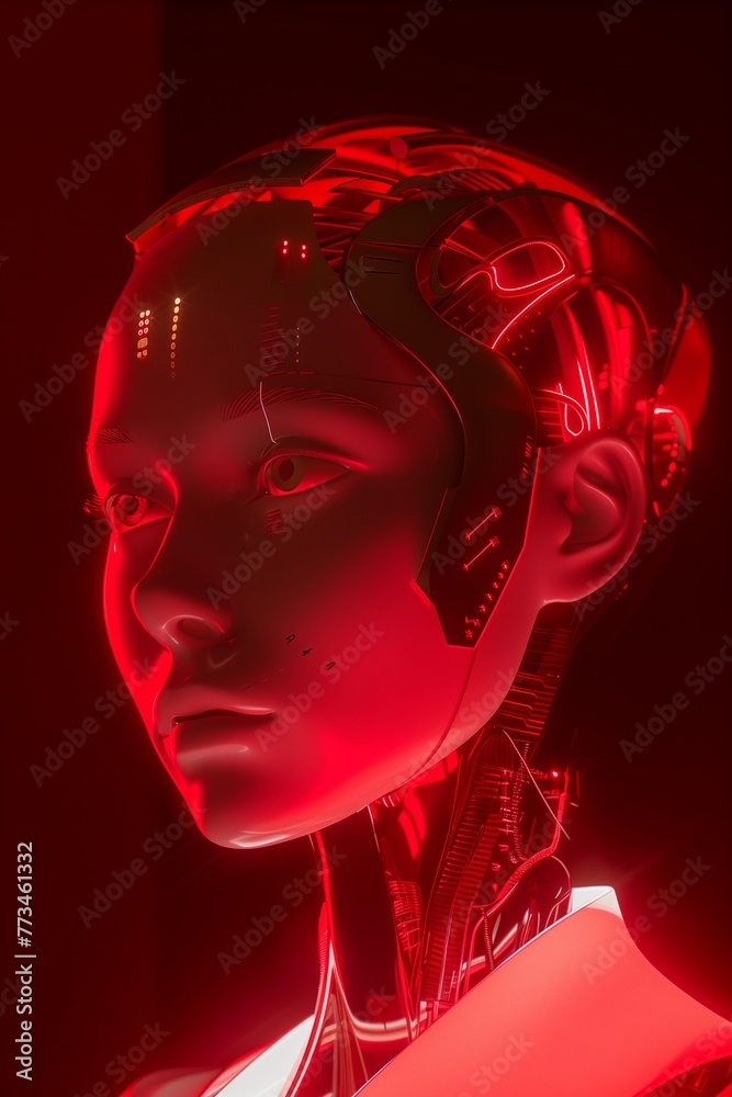 Ai. Artificial intelligence and LLM deep learning creating a humanoid ...