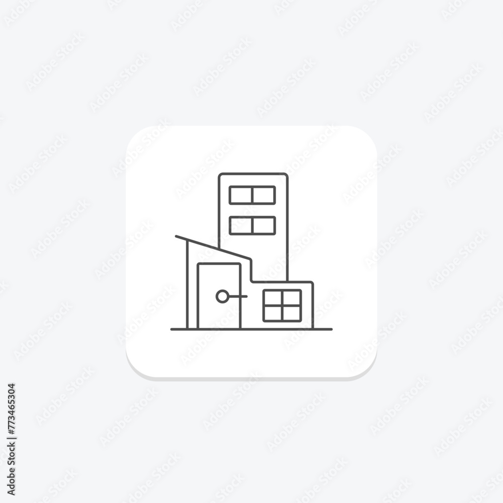 Building Refurbishment icon, energy, grid, power, renewable, editable ...