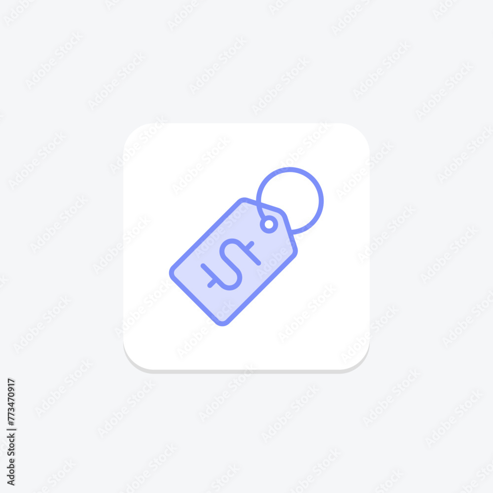 Price tag icon, tag, label, cost, value, editable vector, pixel perfect ...