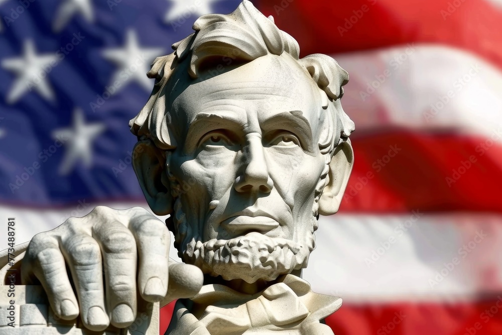 Collage of American President Abraham Lincoln and George Washington ...