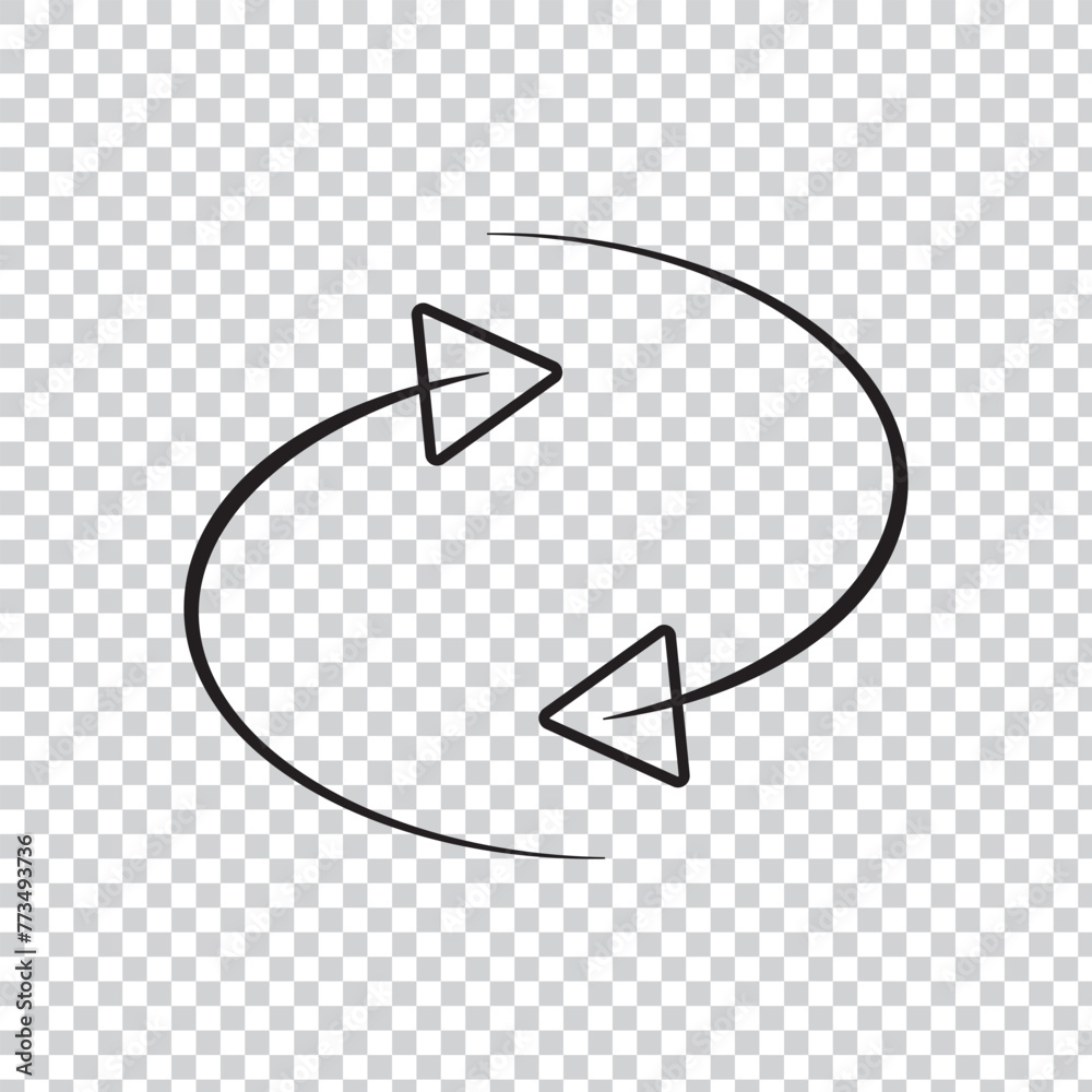 Title: Colorful, Black double arrow with loop in different directions ...