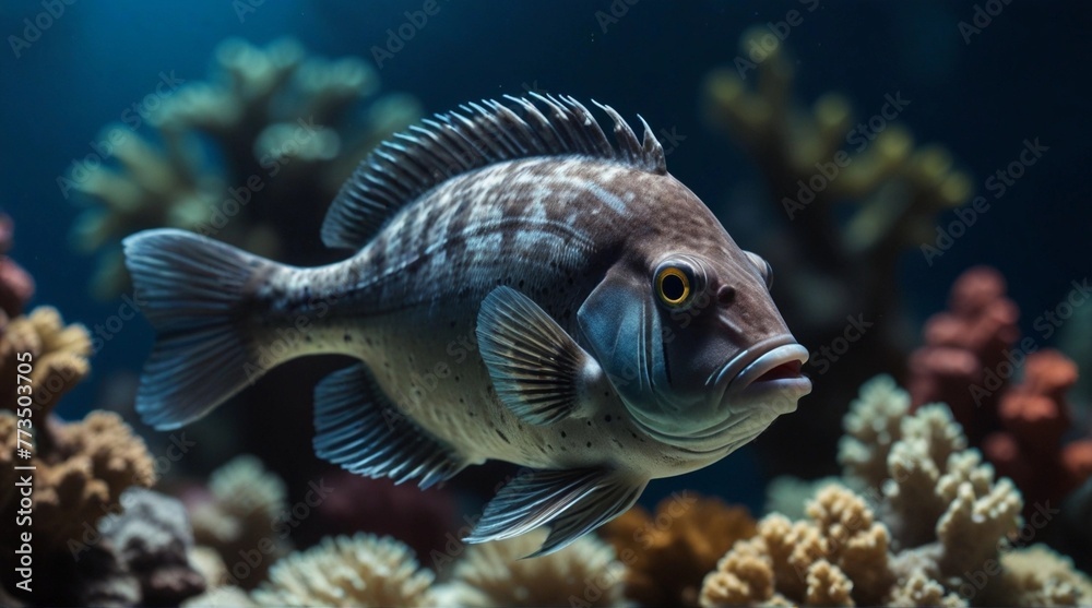 Colorful Tropical Coral Reefs. Picture of a beautiful underwater ...