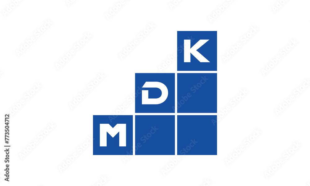 MDK initial letter financial logo design vector template. economics ...