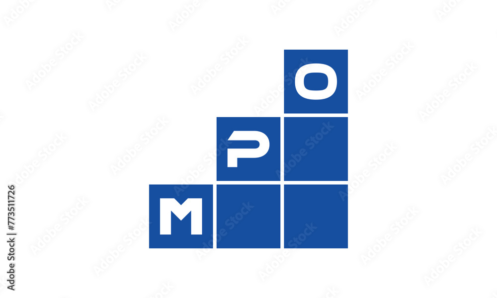 MPO initial letter financial logo design vector template. economics ...