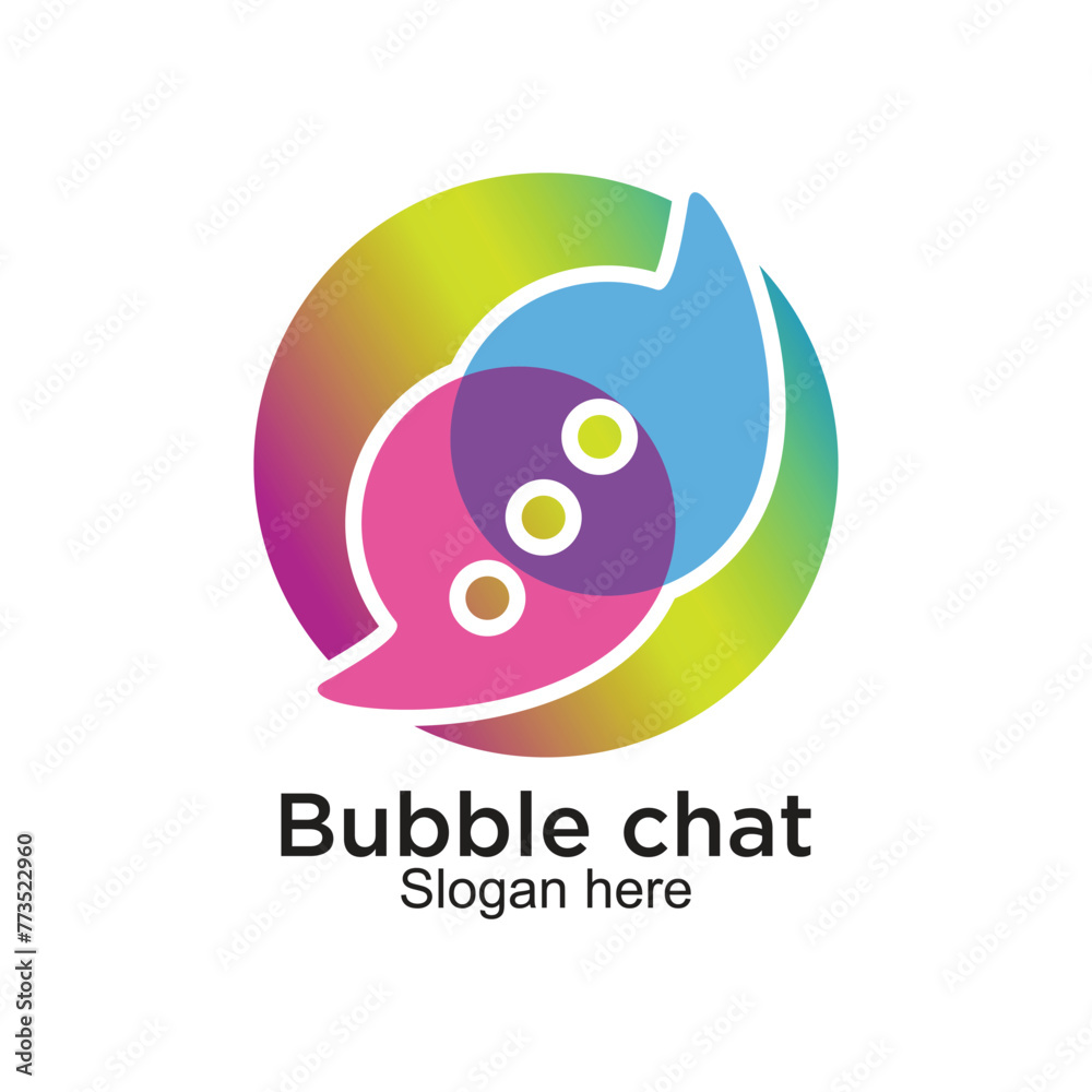 Bubble logo design simple concept Premium Vector Stock Vector | Adobe Stock