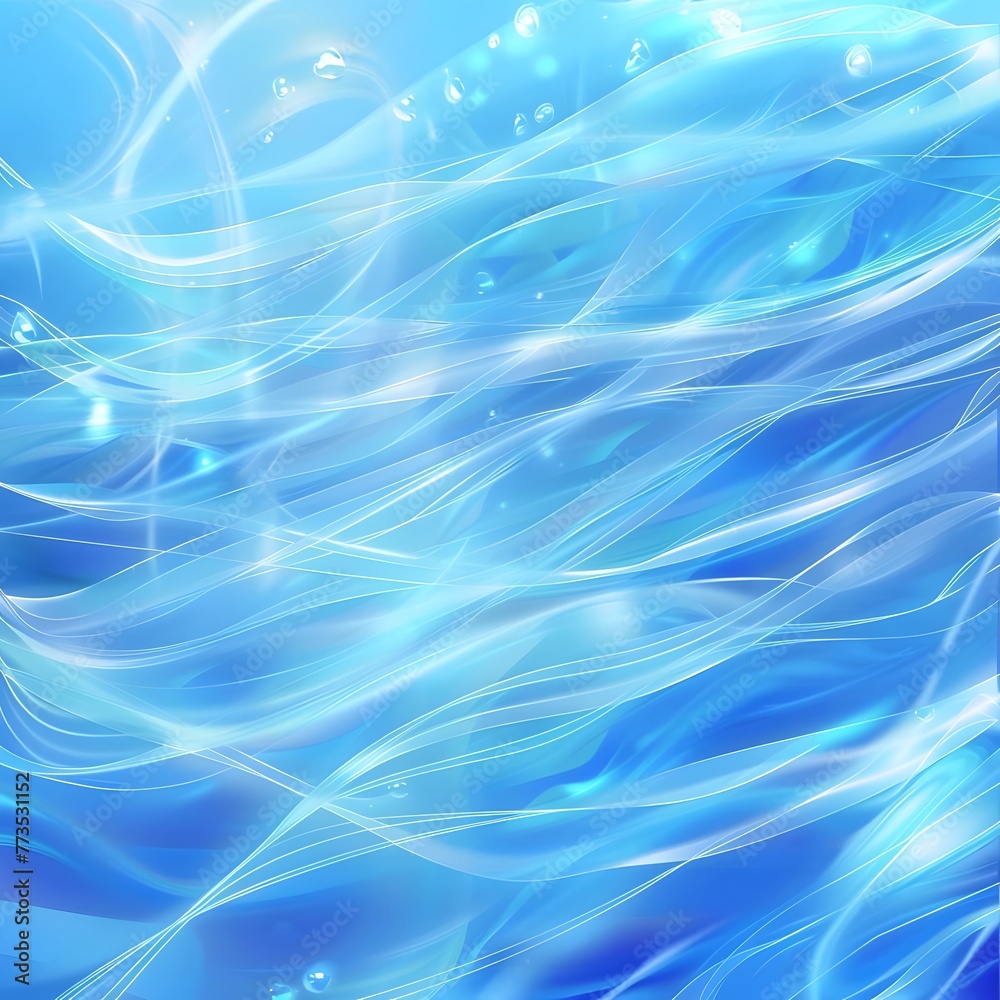Radiant background design with shimmering light in blue hues, conveying ...