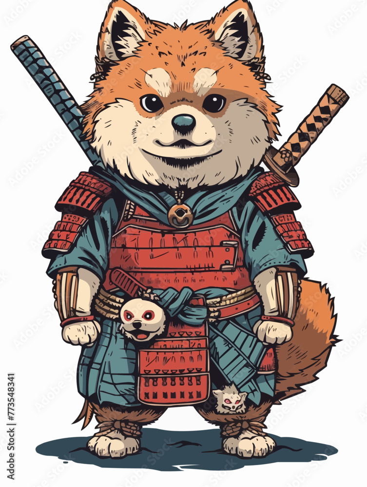 Cool Samurai Dog / Vintaged Japanese Samurai Shiba Inu Dog Akita Ninja ...