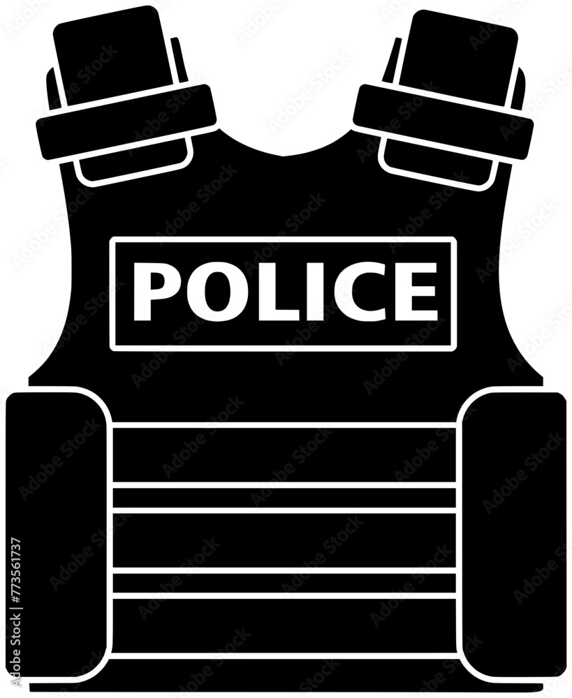 uniform illustration vest silhouette security logo safety icon ...