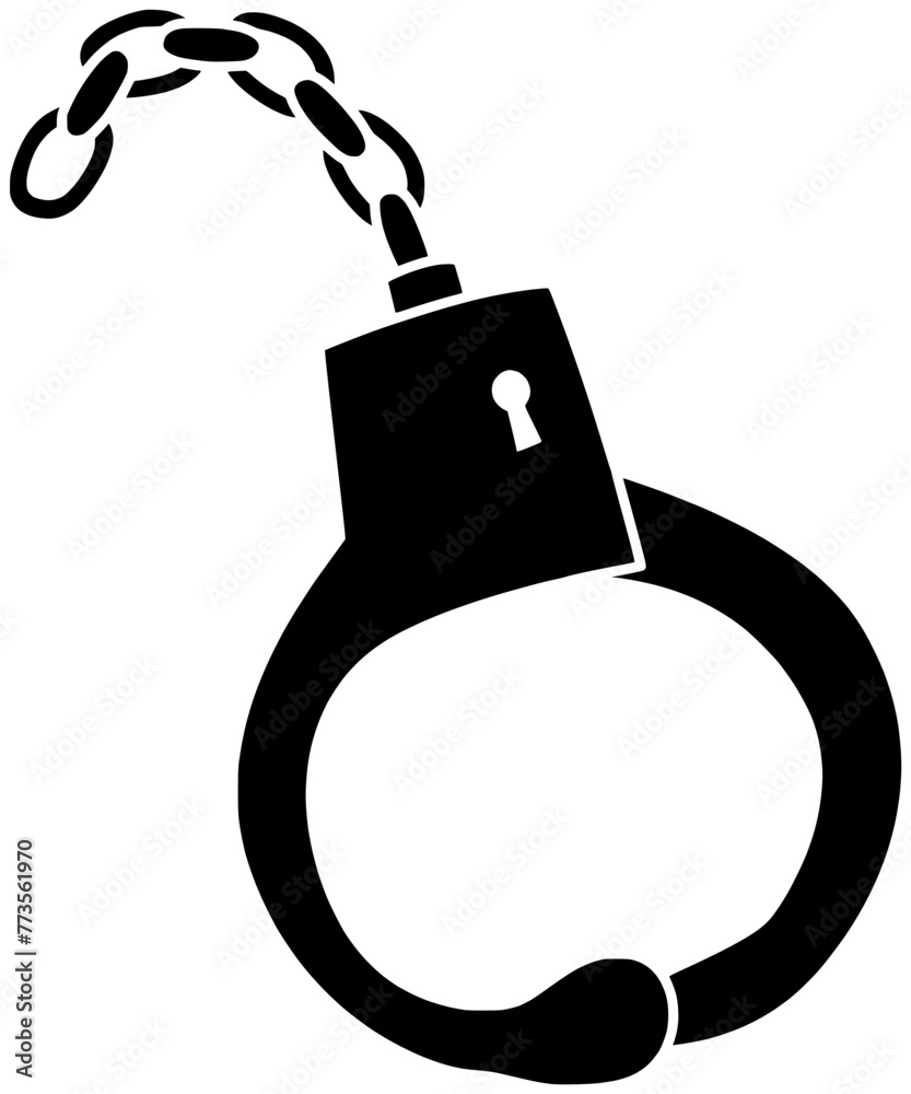 criminal illustration police silhouette handcuffs logo law icon crime ...