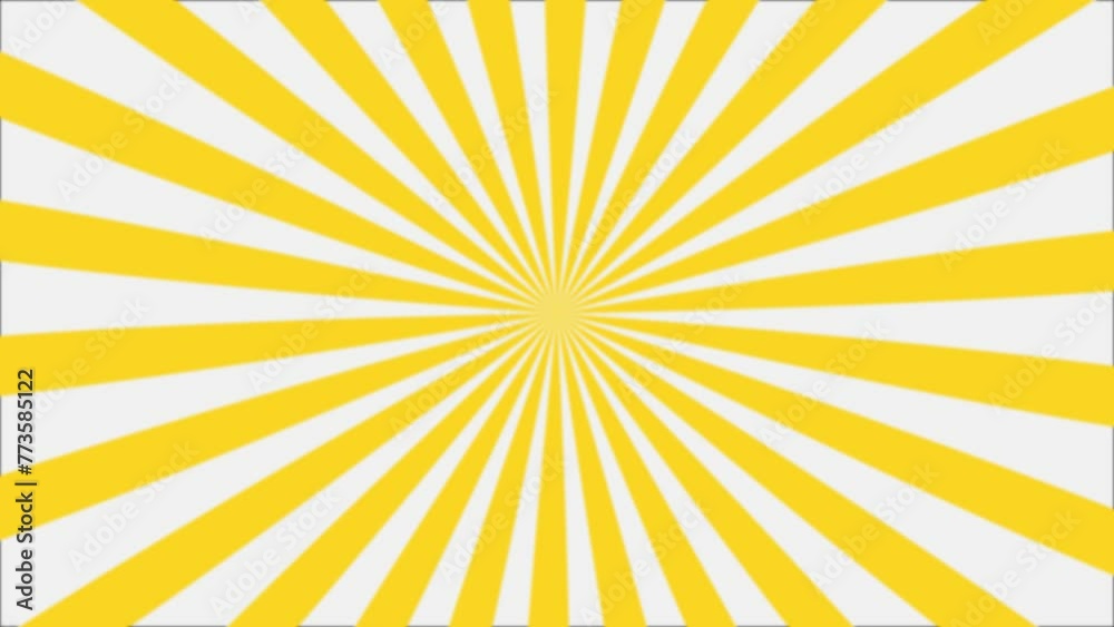 Vidéo Stock Retro vintage rays animation background, yellow sunburst or ...