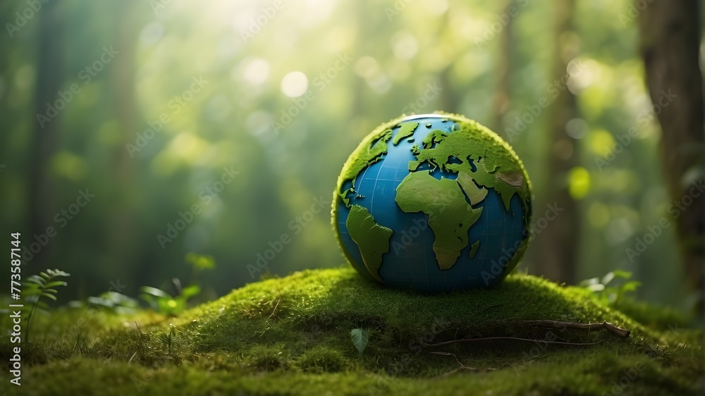 artistic collage of aquatic environment, ecosystem, and biodiversity in ...