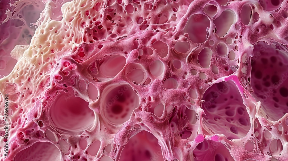 ภาพประกอบสต็อก The fourth image shows a section of epithelial tissue ...