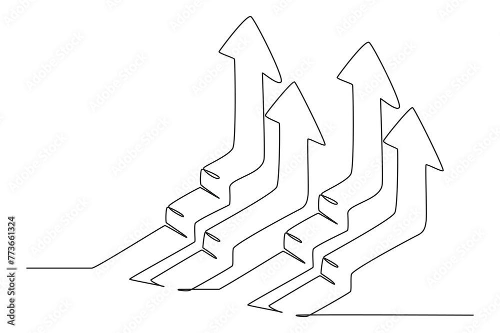 Continuous one line drawing charts, diagrams, schemes, graphs concept ...