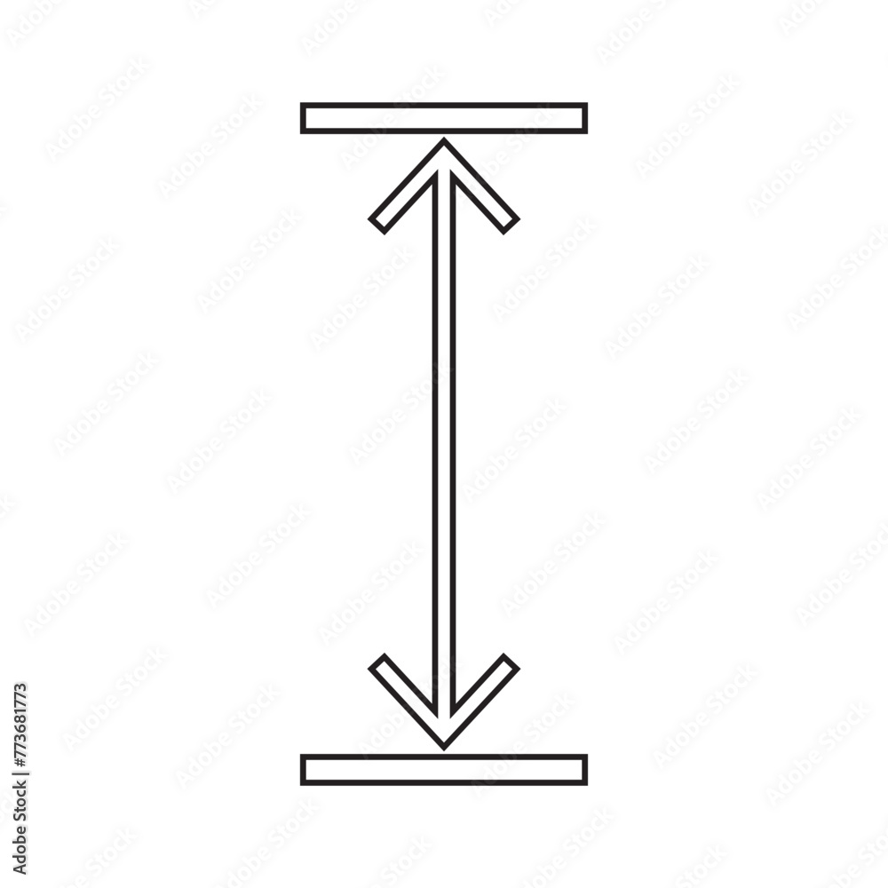 Height vector icon isolated on transparent background, Height logo ...