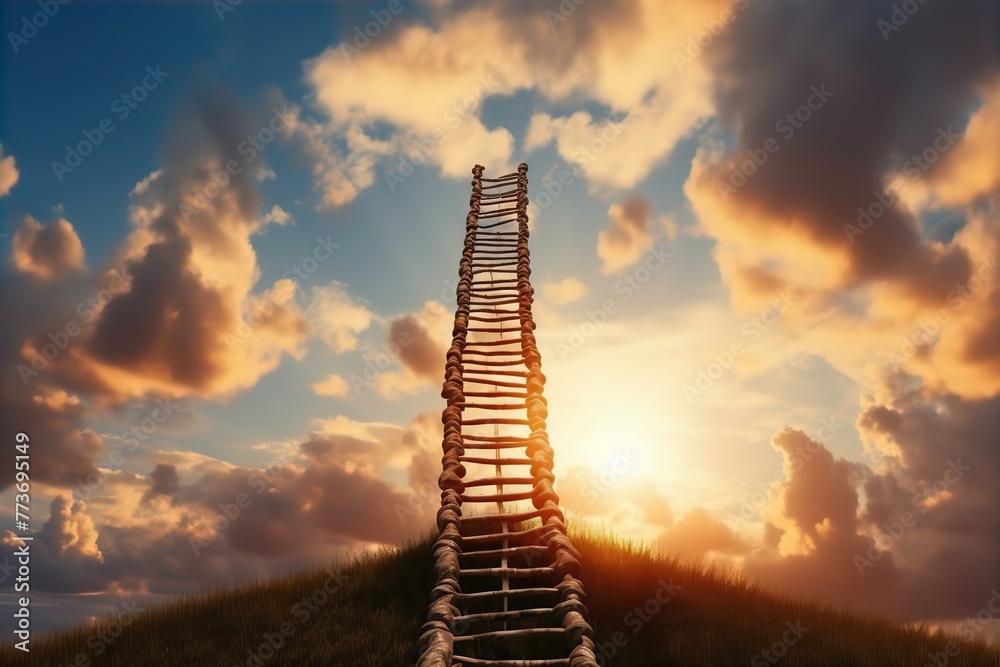 creative, religion, concept, rope, ladder, leading, innovation ...