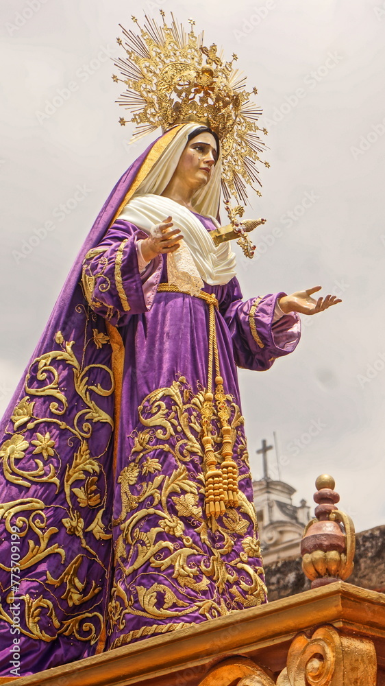 Procession of Jesus Nazareno del Perdón and Virgin Mary. Holy Week in ...