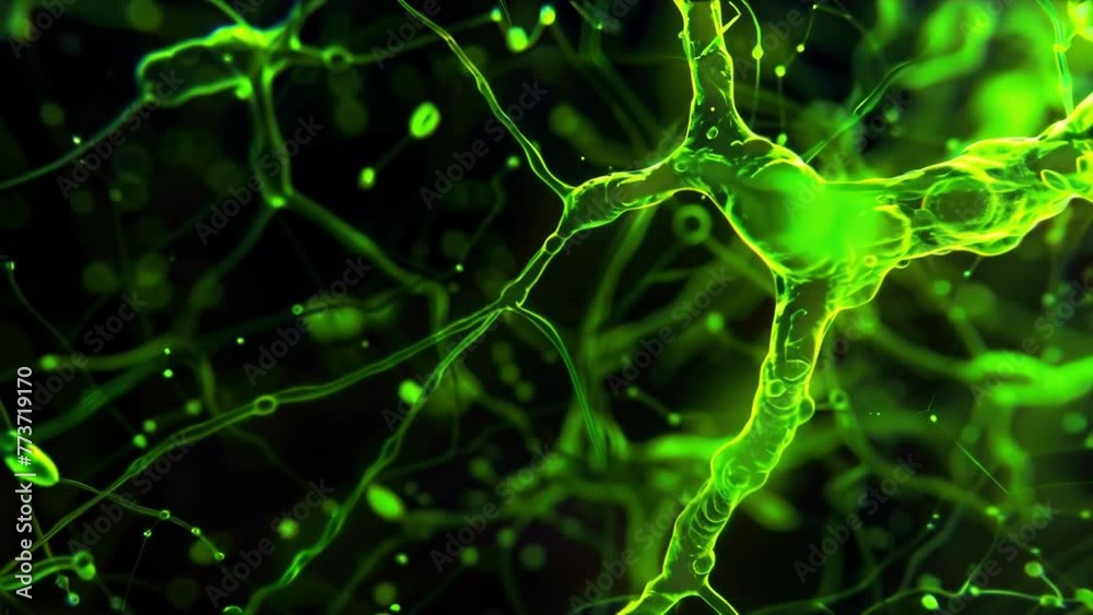 A highresolution image of a fungal mycelium pathway captured using ...