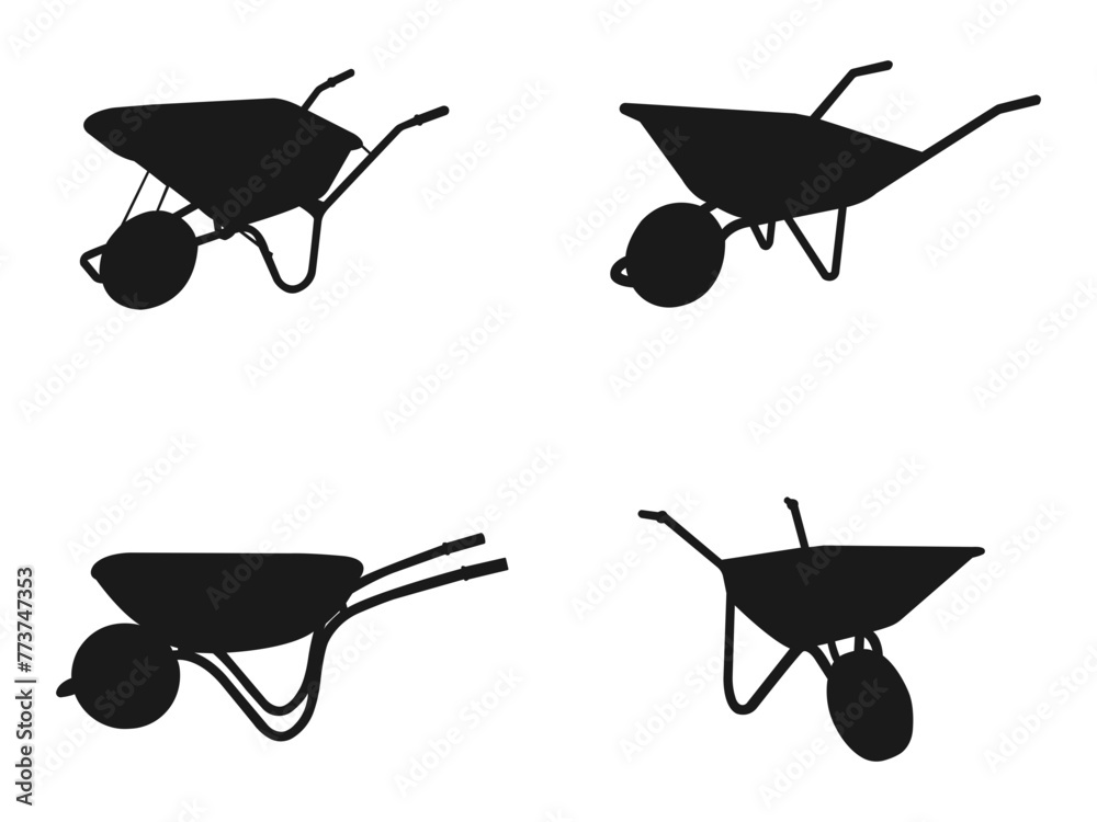 Wheelbarrow icon design template illustration vector. Construction ...