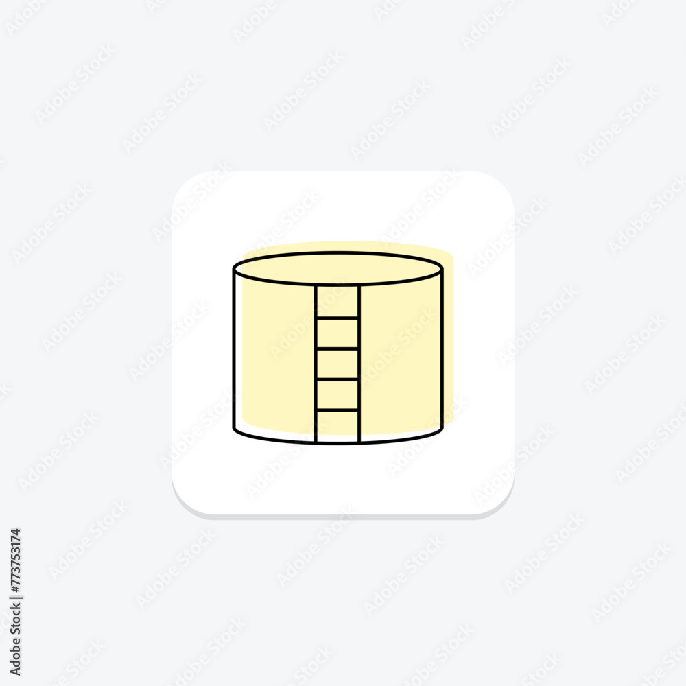 Storage Tank icon, tank, container, liquid, fuel, editable vector ...