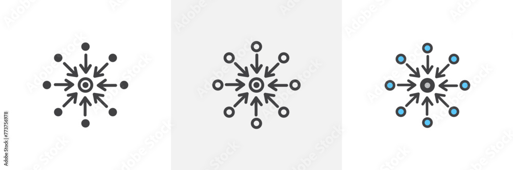 Enterprise-Level Data Centralization Icon Set for Business Efficiency ...