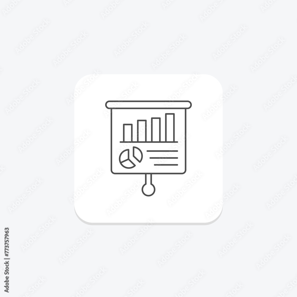 Wall Chart icon, chart, graph, data, information, editable vector ...