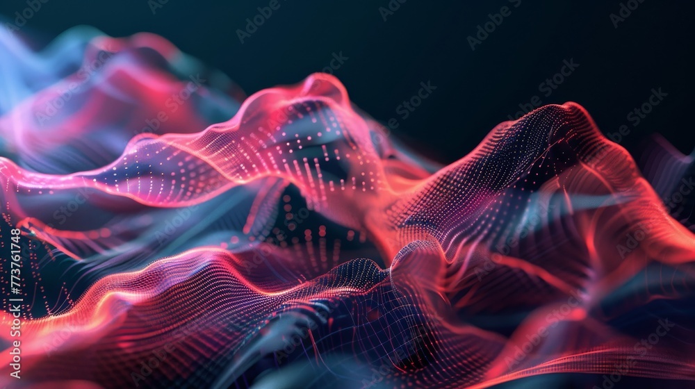 Abstract forms inspired by big data analytics and data visualization AI generated illustration ...