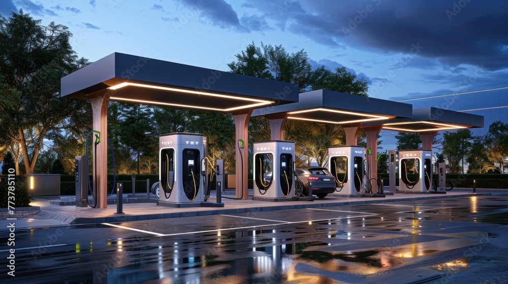 Electric vehicle charging station or electric vehicle charging stations ...