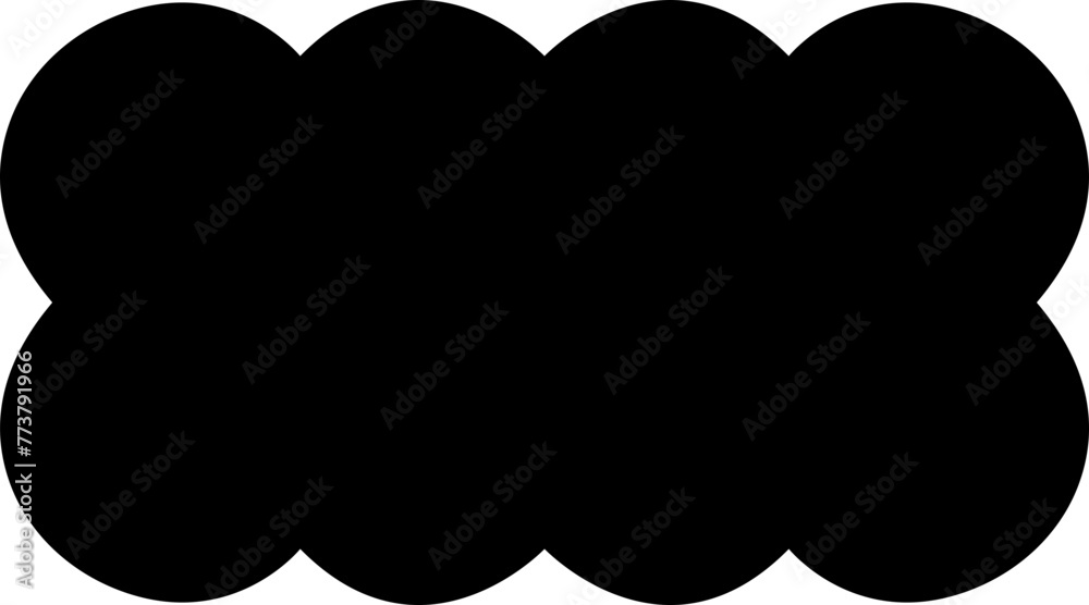 Scallop edge rounded rectangle shape Fill icon. A rectangular ...