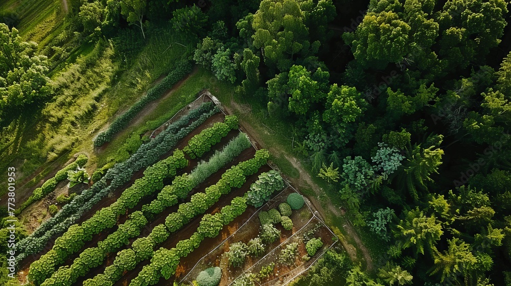 Agroforestry Haven Cinematic shots of agroforestry systems on the farm ...