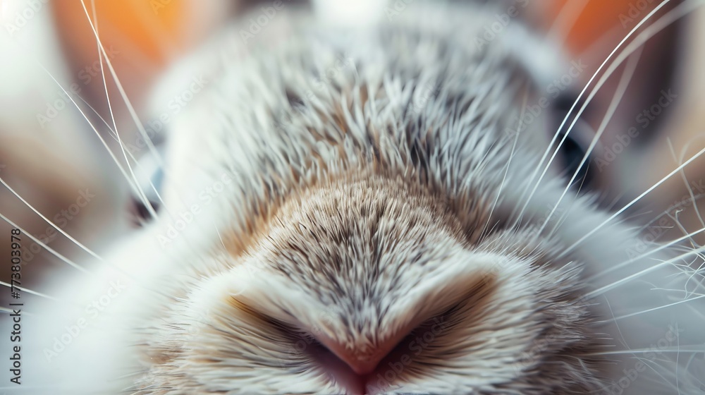 Cute bunny nose and whiskers visible in the hole raw AI generated ...