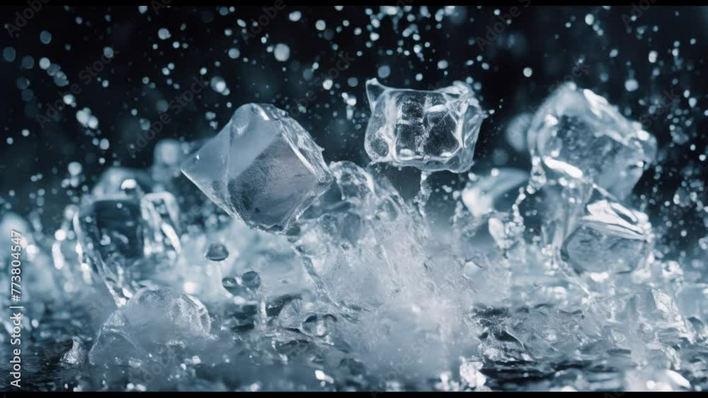 Unveiling Suspended Crystal Cubes: Ice Breaks Apart in Explosive ...