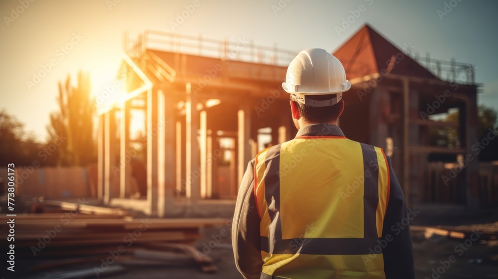 inspector or engineer is inspecting construction and quality assurance ...