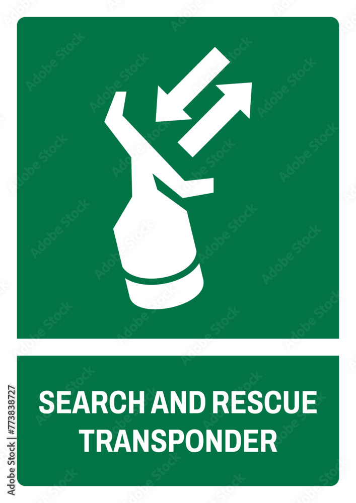 iso emergency and first aid safety signs search and rescue transponder ...